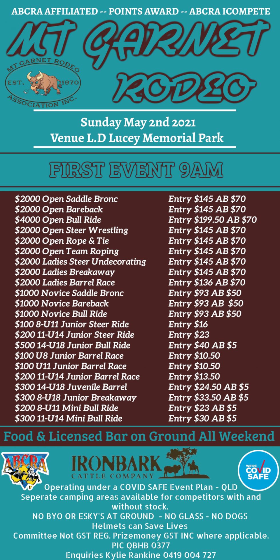 Mount Garnet Rodeo May Day Weekend